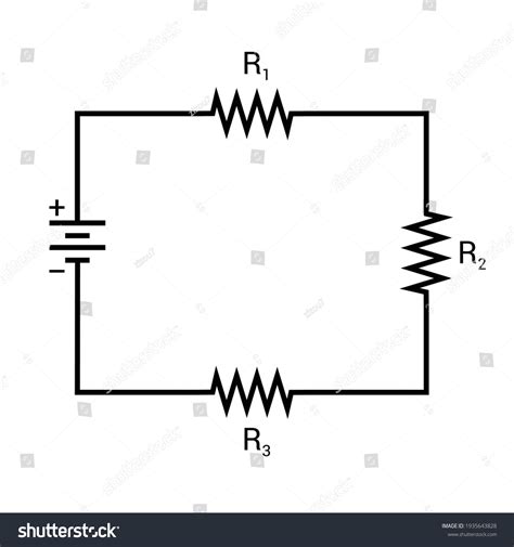 Three Resistors Connected Series Battery Cell Stock Vector Royalty Free 1935643828 Shutterstock
