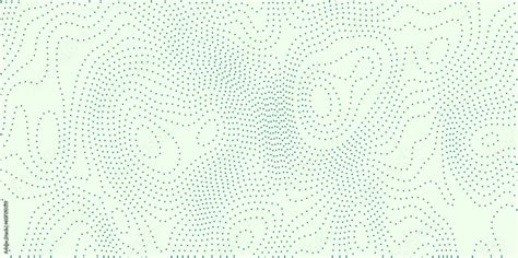 Abstract Wave Curved Dotted Lines Topographic Contours Map Background