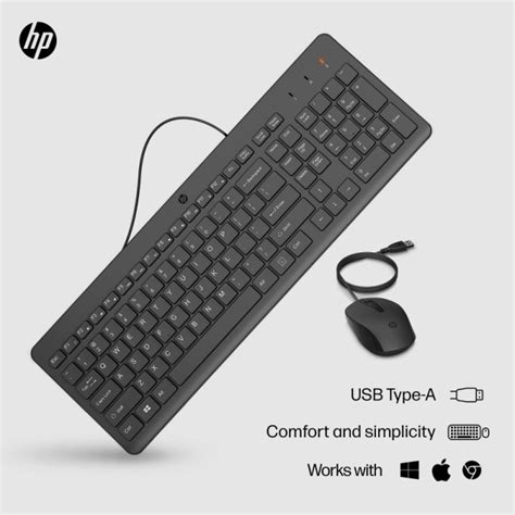 Jual Keyboard And Mouse Combo Hp 150 Wired Shopee Indonesia