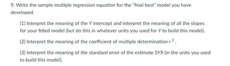 Multiple Regression Analysis Assignment For This