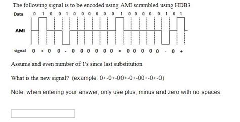 the following signal is to be encoded using ami