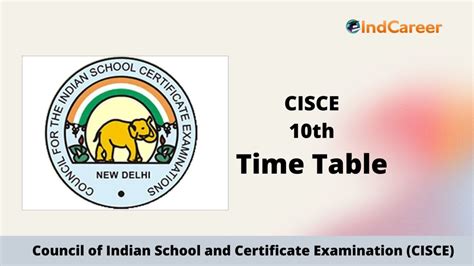 Icse Time Table Out Now Check Cisce Class Th Exam Date Indcareer Schools