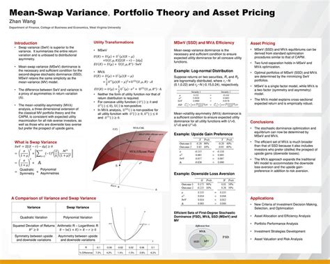 mean swap variance，portfolio theory and asset pricing ppt download