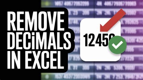 How To Remove Numbers After The Decimal In Excel Marks Excel Tips