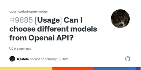 Usage Can I Choose Different Models From Openai Api · Issue 9885 · Open Webuiopen Webui