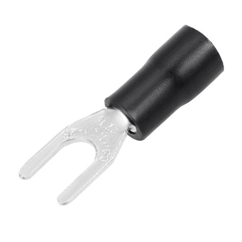 50Pcs SV1 25 4S Insulated Fork Spade Wire Crimp Terminal 22 16AWG Black Walmart Com Walmart Com