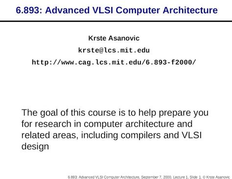 PPT Advanced VLSI Computer Architecture DOKUMEN TIPS