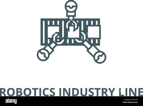 Robotics Industry Line Vector Line Icon Linear Concept Outline Sign