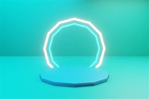 제품 프리젠 테이션 받침대 연단 플랫폼 네온 조명이있는 연단 스탠드 0명에 대한 스톡 사진 및 기타 이미지 0명 3차원 형태 공란 Istock