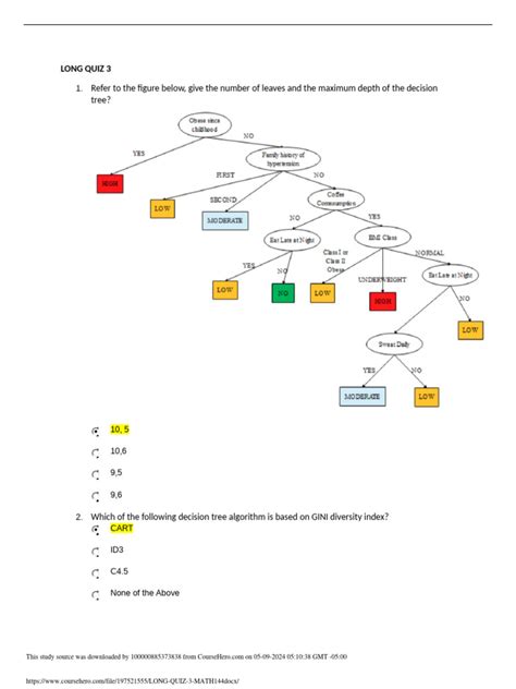 Long Quiz 3 Math144 Pdf Cluster Analysis Statistical Analysis