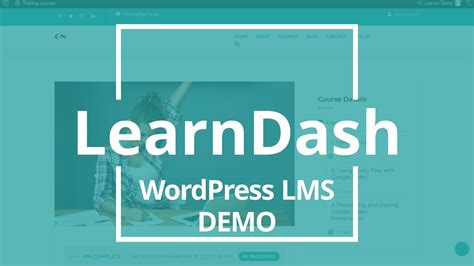 LearnDash LMS On WordPress Website Demo YouTube