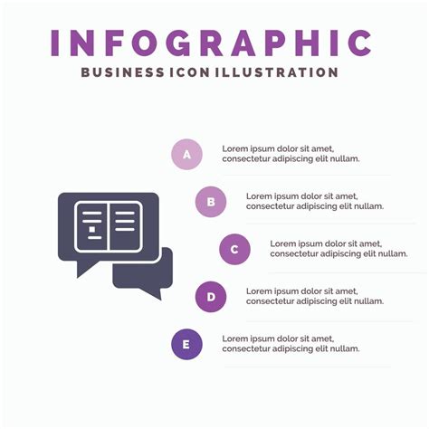 Chat Messages Popup Sms Solid Icon Infographics 5 Steps Presentation Background 14647058 Vector