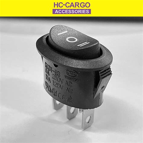 oval push button rocker switch 6a 250v 10a 125v ac toggle io on off car