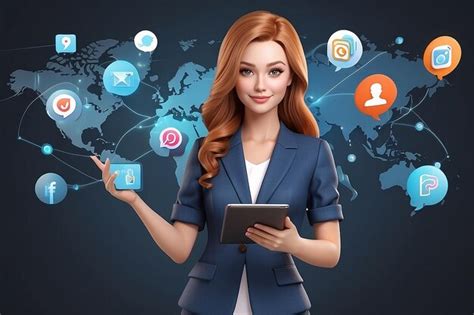 Direction Using Social Networking And Office Applications Premium Ai Generated Image