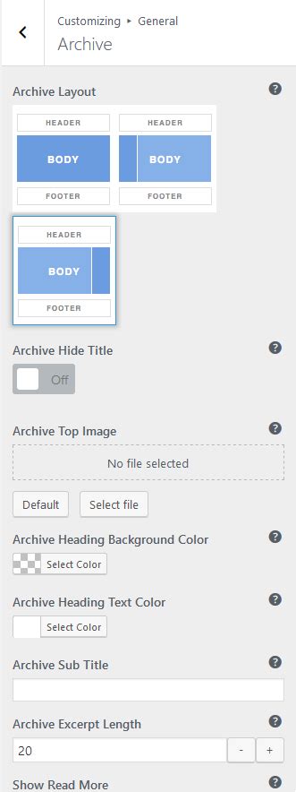 general customization thimpress docs