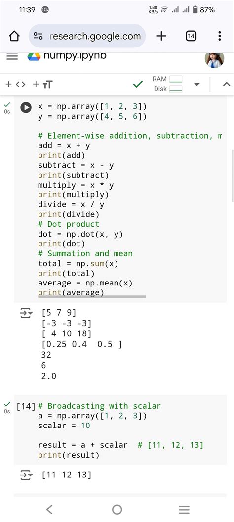 In Numpy Adding Arrays Is Simple And Can Be Done Element Wise Or Using Syeda Aqsa Jilani