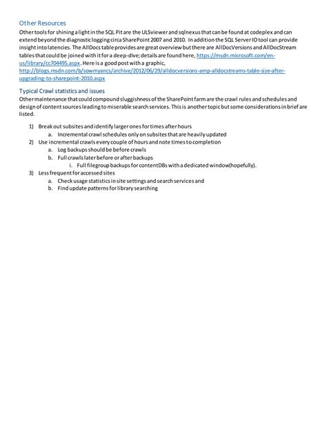 Sharepoint Content Database Sizing Blob Crawl Pdf