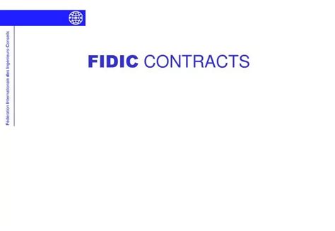 Ppt Fidic Contracts Powerpoint Presentation Free Download Id 1634958