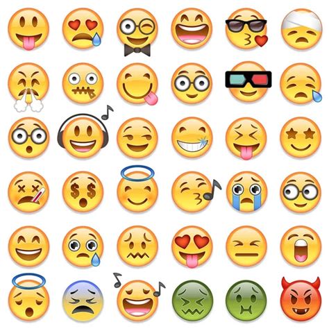 Gran Conjunto De Emojis Emoticonos