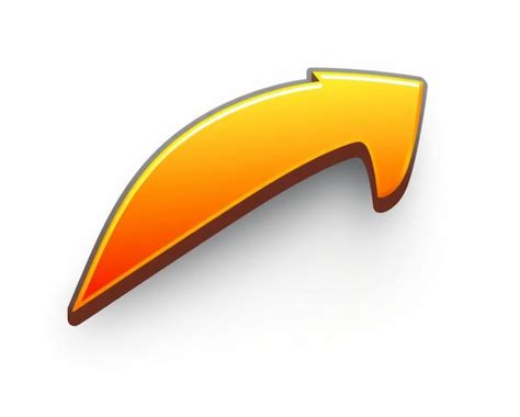 White Arrow Pointing Upward Long Shadow Premium Ai Generated Image