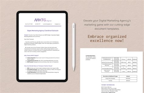 Digital Marketing Agency Client Fee Invoice Template In Word Pdf