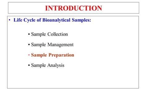 Bioanalytical Samples Preparation Docx Chemistry Science