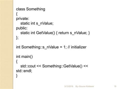 Classes And Objects In Cpp Pptx Classes And Objects In Cpp Pptx