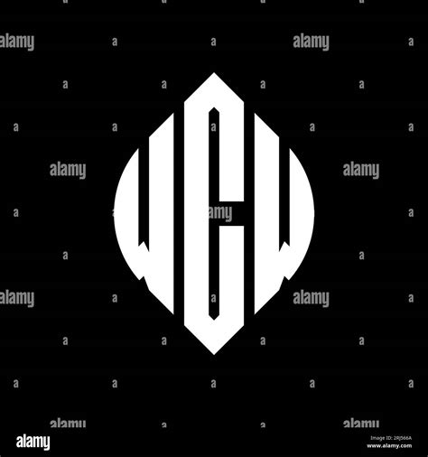 WCW Circle Letter Logo Design With Circle And Ellipse Shape WCW Ellipse Letters With