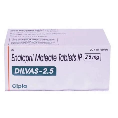 Enalapri Dilvas 2 5mg At ₹ 30 Stripe Enalapril Tablet In Nagpur Id 2854496478988