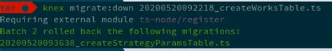 Javascript Removing Migrations With Knexjs In My Nodejs Application