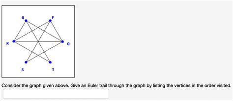 Solved Consider The Graph Given Above Give An Euler Trail