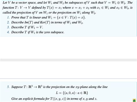Solved Let V Be A Vector Space And Let W1 And W2 Be