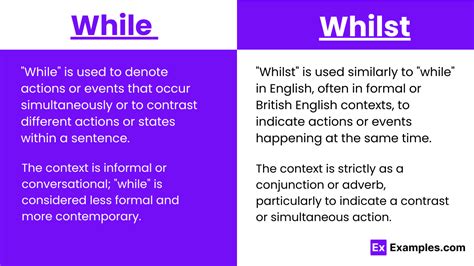 While Vs Whilst Examples Differences Usage Tips