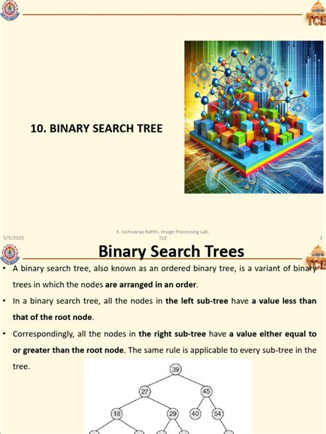 9 23ec60 Data Structures And Algorithms Kir Binary Search Tree Pdf Algorithms Computer