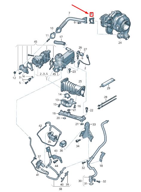Audi A4 B9 A6 C8 30tdi Inlet Manifold Egr Gasket Seal 059131357h For