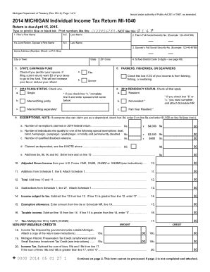 State Of Michigan 2023 Tax Form Printable Forms Free Online