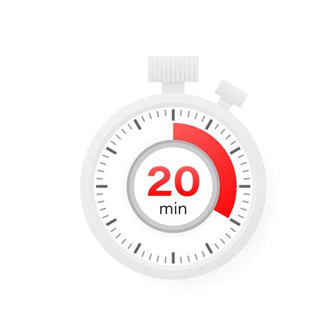 The 20 Minutes Timer Stopwatch Icon In Flat Style 34346309 Vector Art At Vecteezy