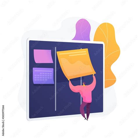 Kanban Board With To Do Lists Task And Time Management Method Project Process Workflow