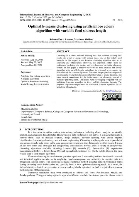 Pdf Optimal K Means Clustering Using Artificial Bee Colony Algorithm
