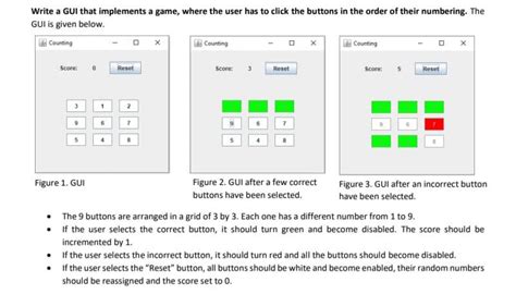 Solved Write A GUI That Implements A Game Where The User Chegg Com