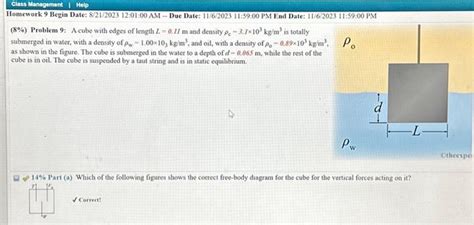 Solved Problem A Cube With Edges Of Length L M Chegg