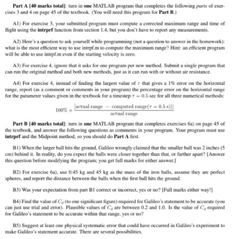 Part A 40 Marks Total Turn In One Matlab Program