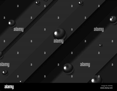 Black Abstract Tech Graphic Design With 3d Glossy Circles Geometric