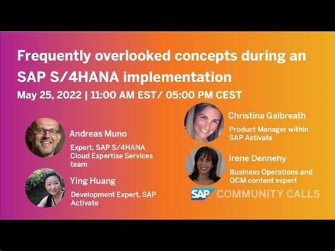 Free Video Frequently Overlooked Concepts During SAP S 4HANA Implementation From SAP Class