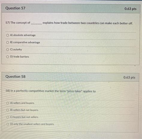 Solved Question 57 063 Pts 57 The Concept Of Explains How