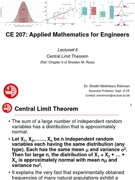 Ce 207 Lecture 06 Central Limit Theorem Pdf Variance Standard