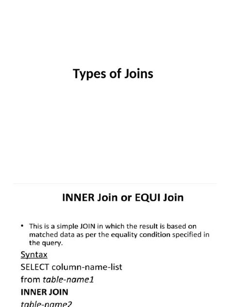 Types Of Join Pdf