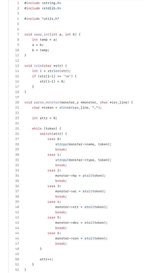 Solved Create A Function Printmonsters In Utilsc Which