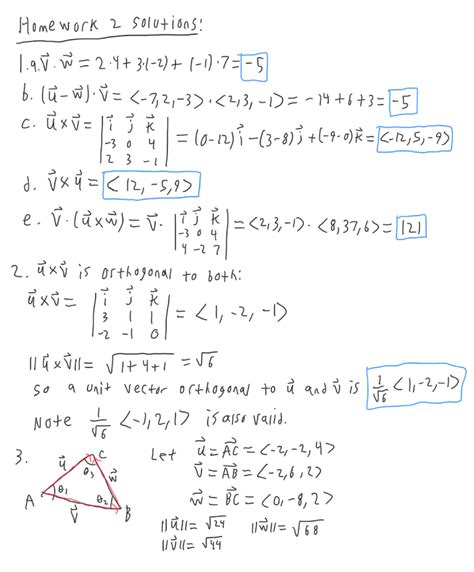 math 200 hw 2 ans multivariate calculus hw 2 problems math 200