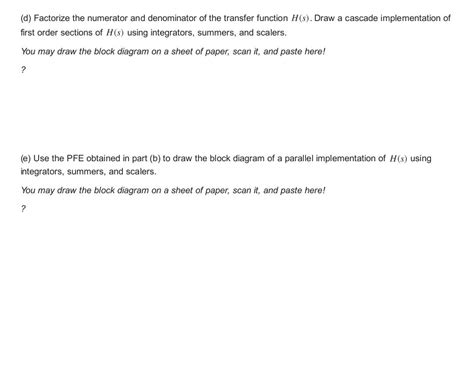 Solved D Factorize The Numerator And Denominator Of The